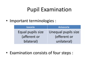 Abnormal Pupil Reactions | PPTX
