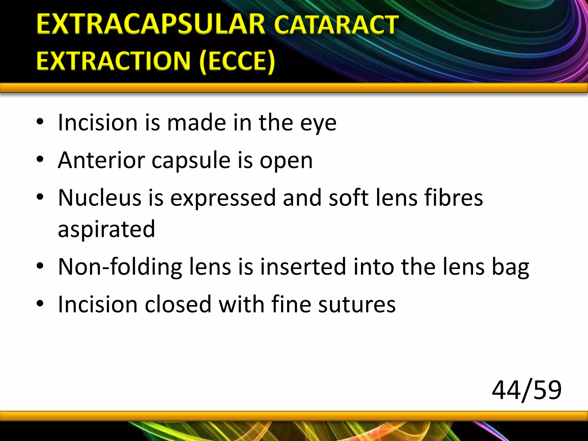 Ophthal refractive error and cataract | PPTX