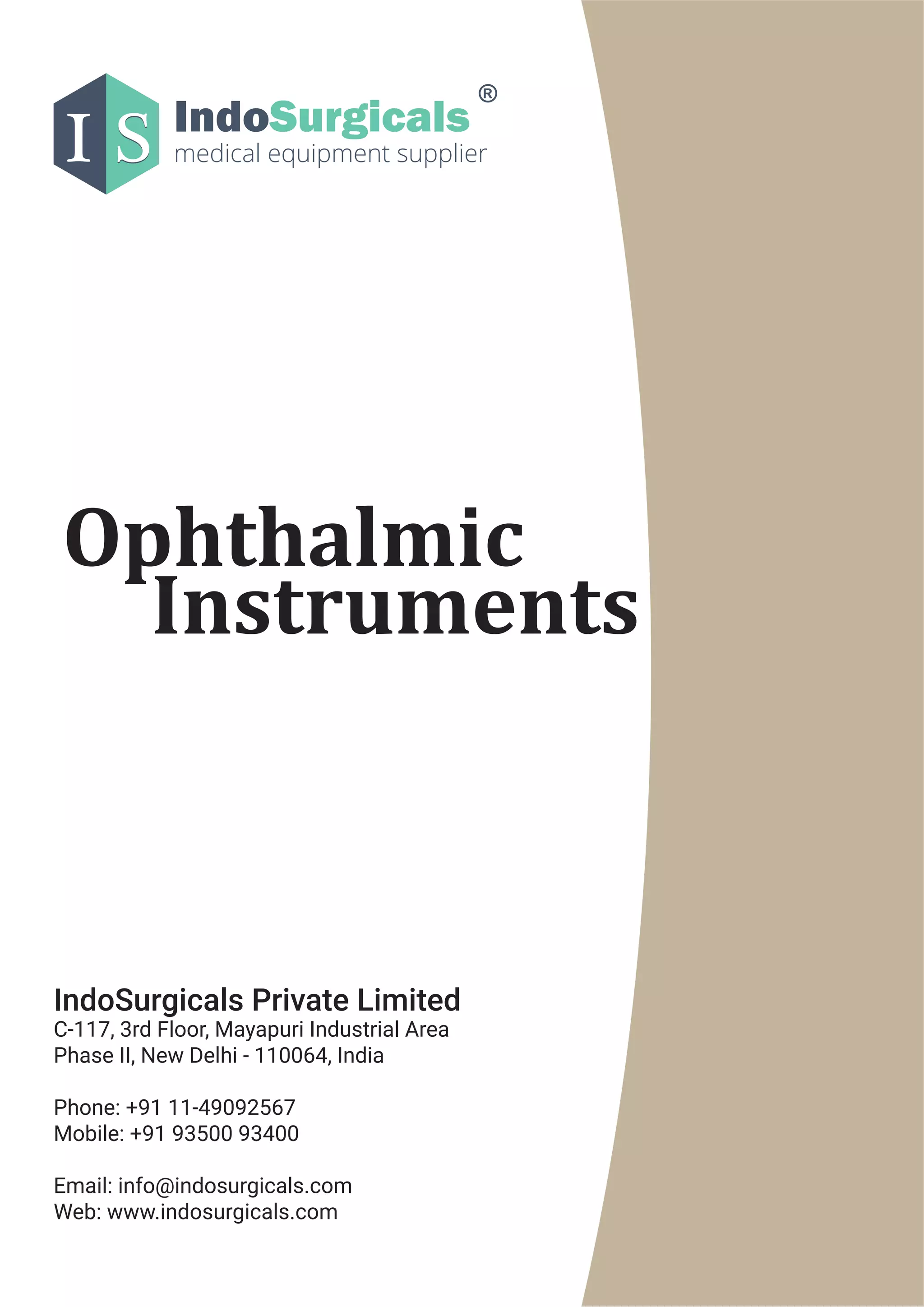Ophthalmic Instruments Catalog - IndoSurgicals Private Limited | PDF