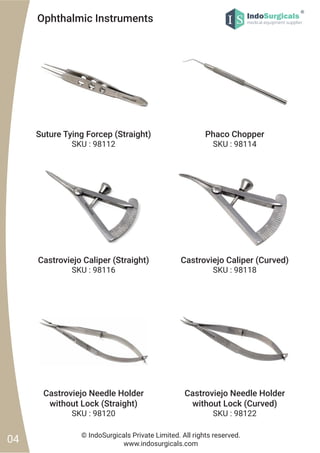 Ophthalmic Instruments Catalog - IndoSurgicals Private Limited | PDF