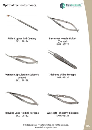 Ophthalmic Instruments Catalog - IndoSurgicals Private Limited | PDF