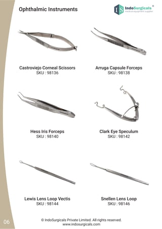 Ophthalmic Instruments Catalog - IndoSurgicals Private Limited | PDF