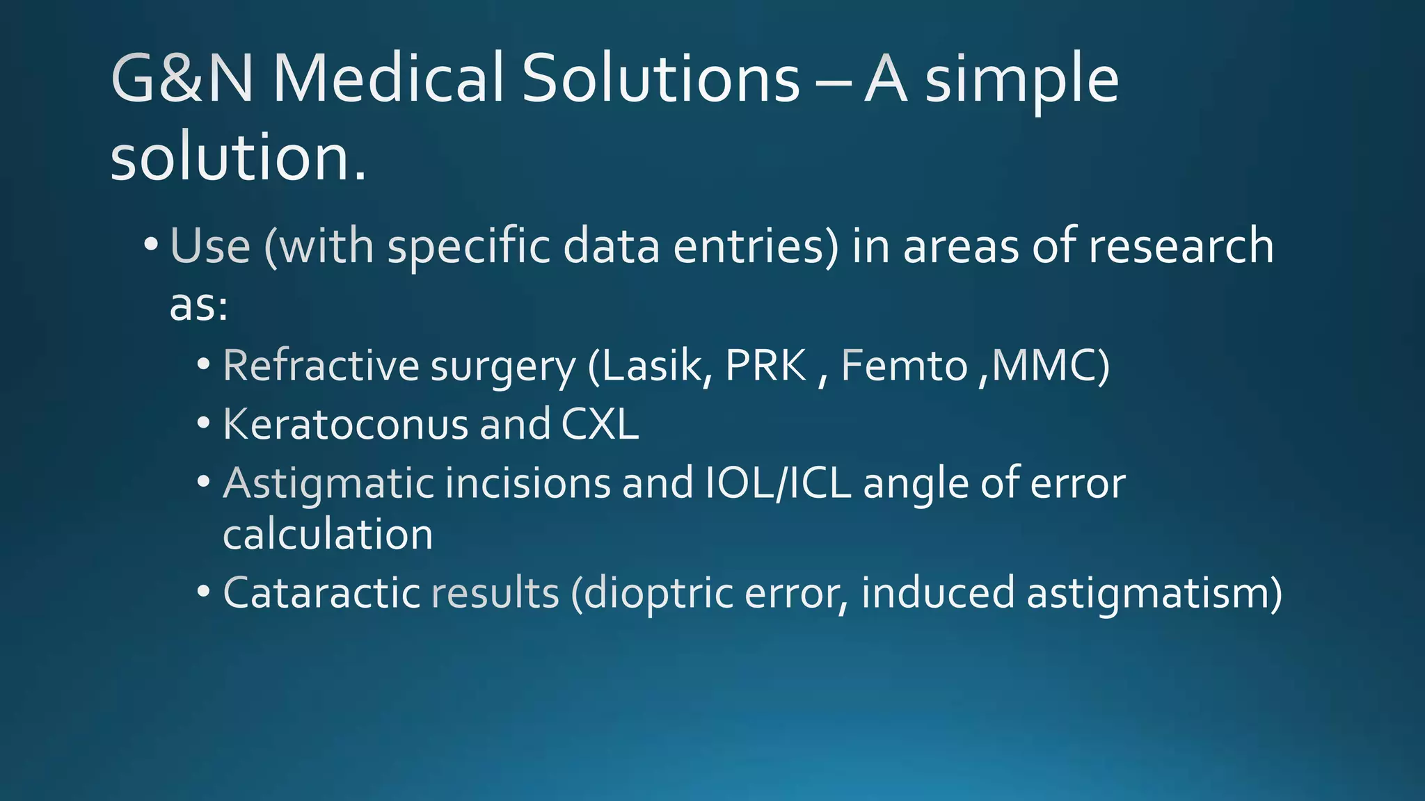 Ophthalmic data & Databse | PPTX