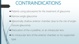 Ophthalmic diagnostic medications | PPTX