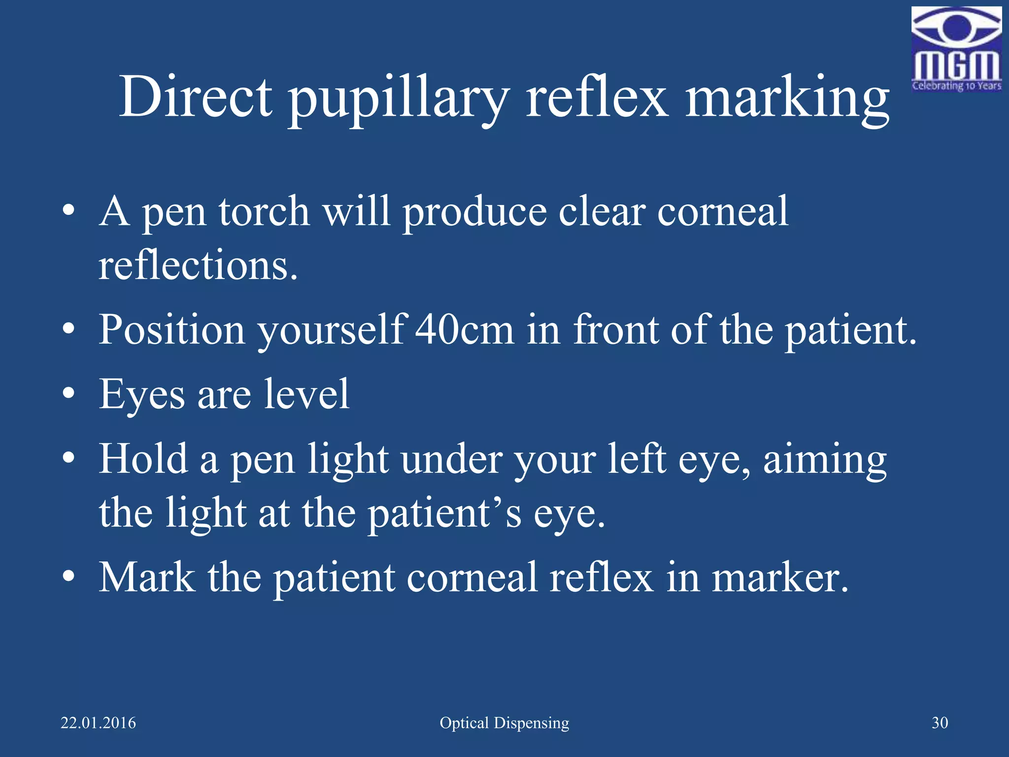 Ophthalmic dispensing | PPTX