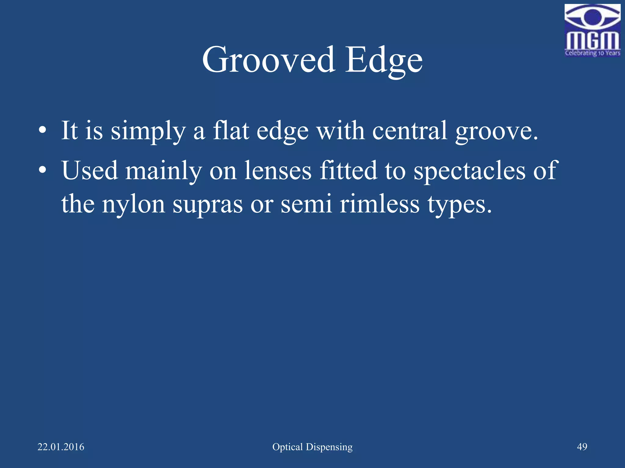 Ophthalmic dispensing | PPTX