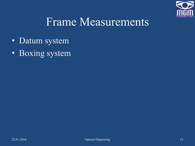 Ophthalmic dispensing | PPTX