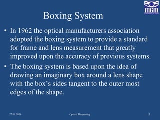 Ophthalmic dispensing | PPTX