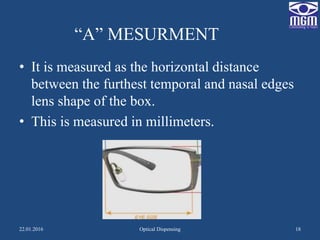 Ophthalmic dispensing | PPTX