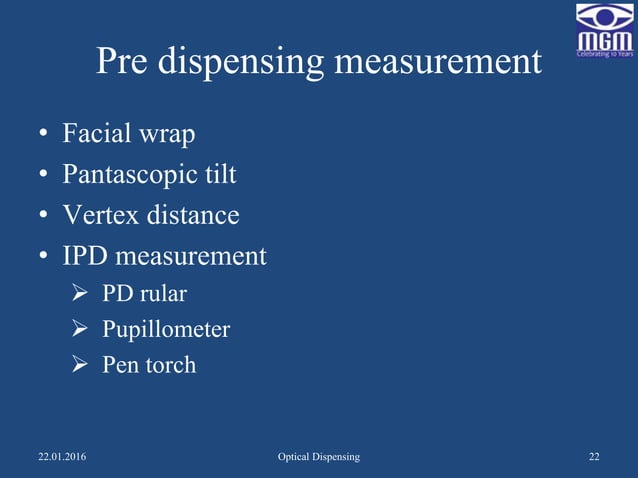 Ophthalmic dispensing | PPTX