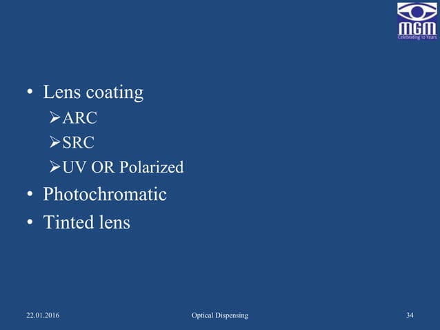 Ophthalmic dispensing | PPTX
