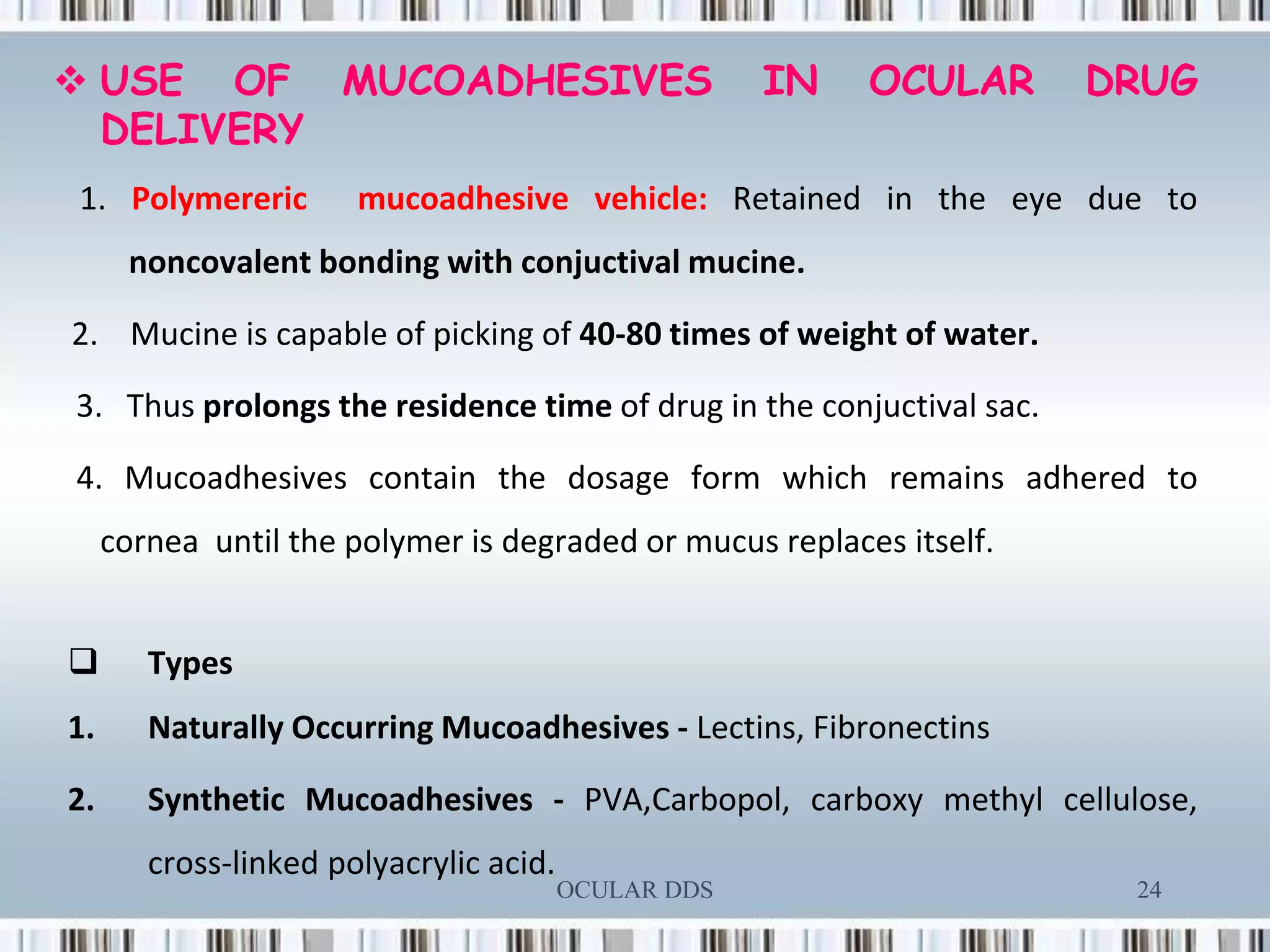 Ophthalmic drug delivery system | PPTX