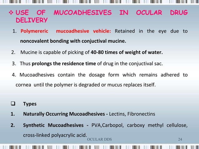 Ophthalmic drug delivery system | PPTX