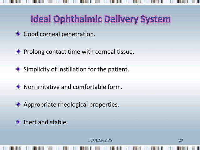 Ophthalmic drug delivery system | PPTX