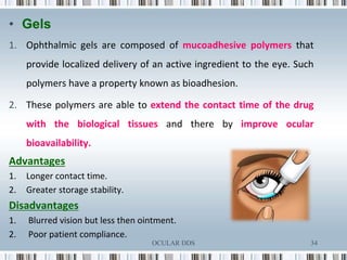 Ophthalmic drug delivery system | PPTX