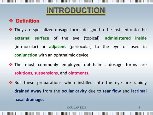 Ophthalmic drug delivery system | PPTX