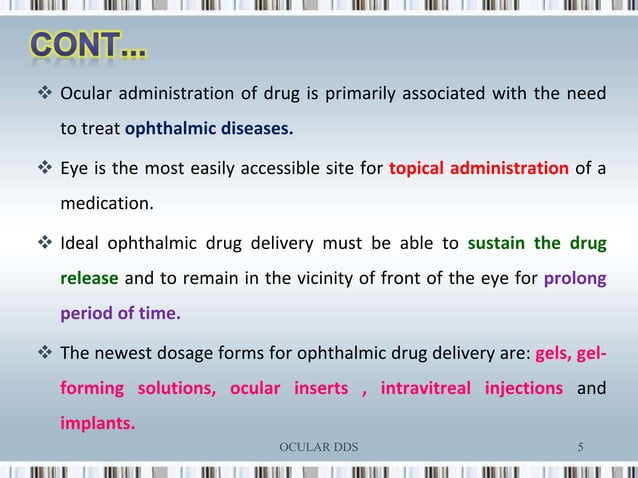 Ophthalmic drug delivery system | PPTX