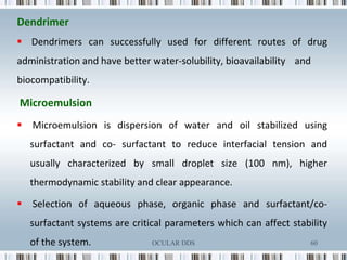 Ophthalmic drug delivery system | PPTX