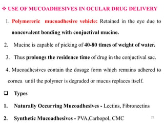 Ophthalmic drugdelivery system | PPTX