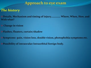 Ophthalmic emergencies in pediatrics | PPTX