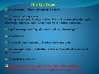 Ophthalmic emergencies in pediatrics | PPTX