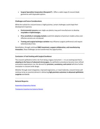 Future of Crescent Ophthalmic Knives in Advanced Surgical Procedures | PDF