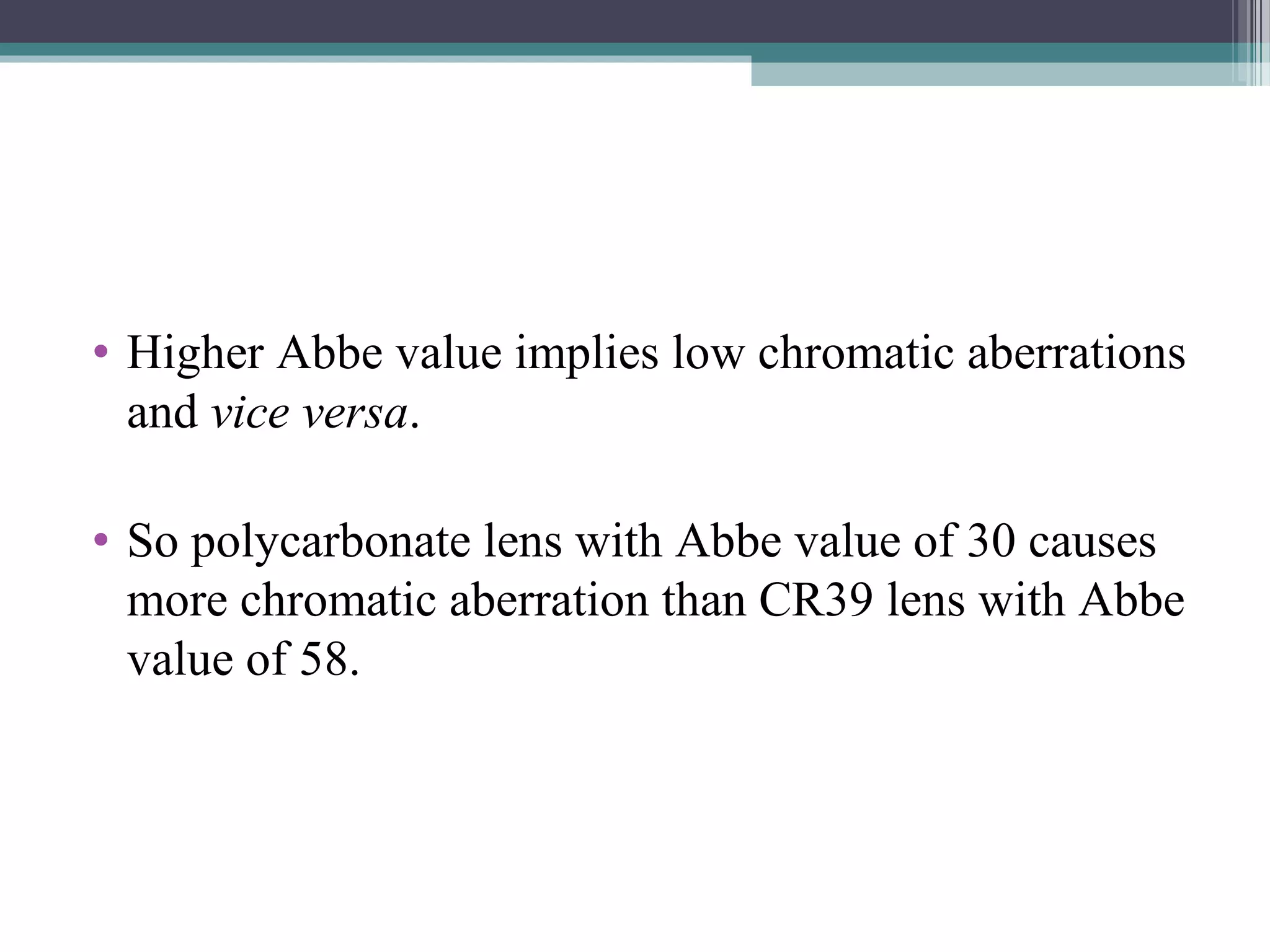 Ophthalmic lens aberration | PPT
