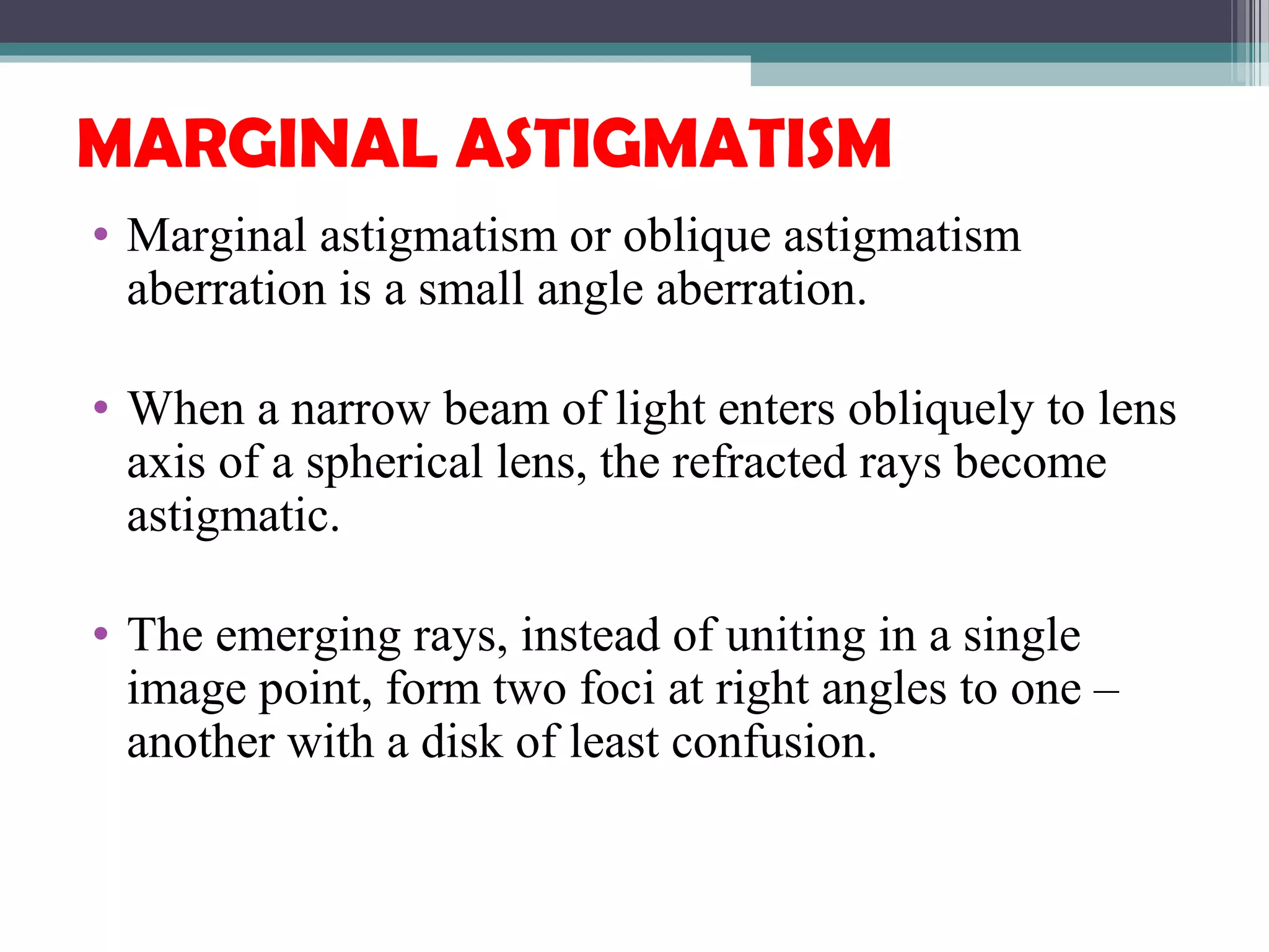 Ophthalmic lens aberration | PPT