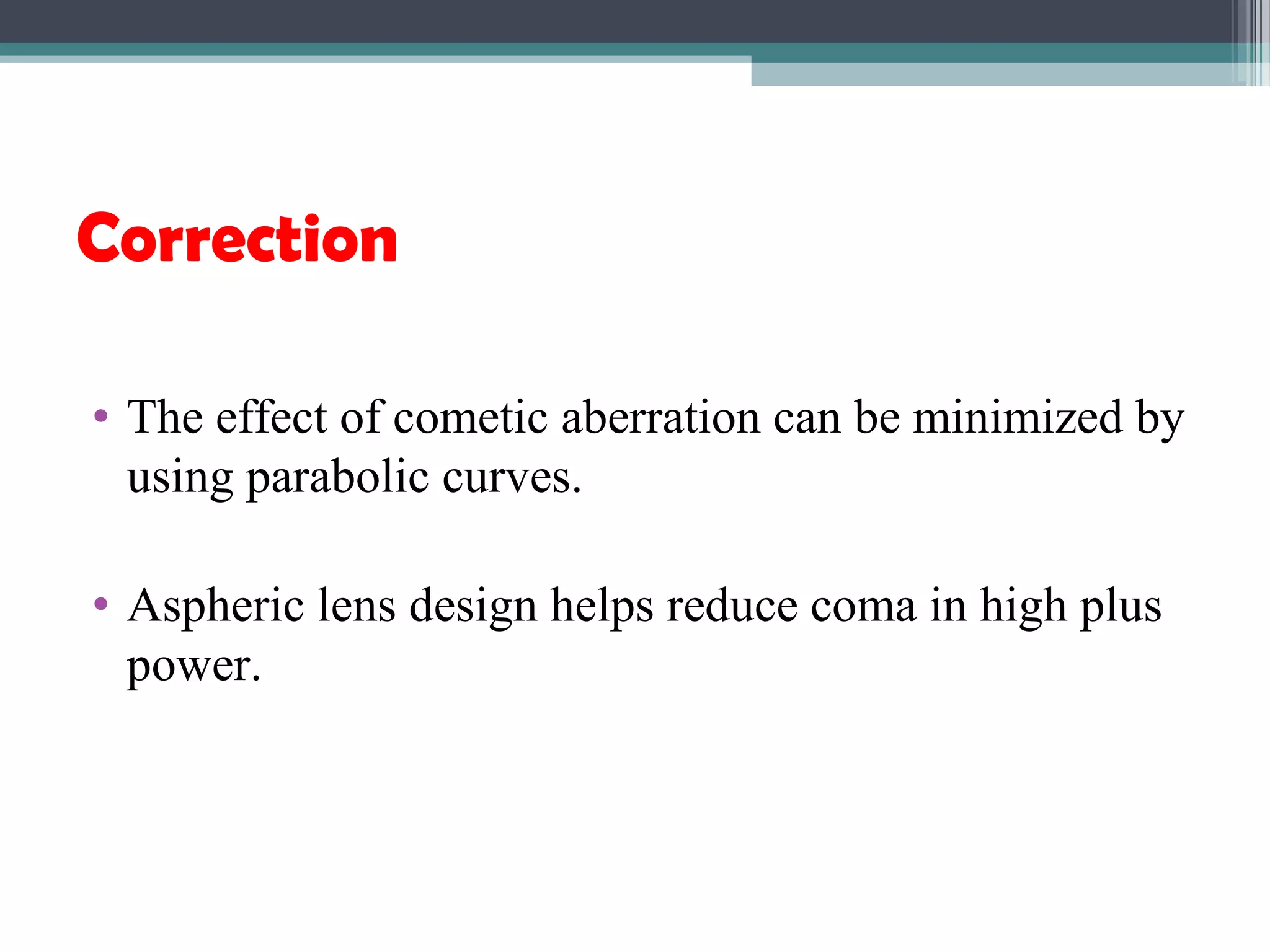 Ophthalmic lens aberration | PPT