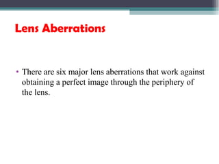Ophthalmic lens aberration | PPT