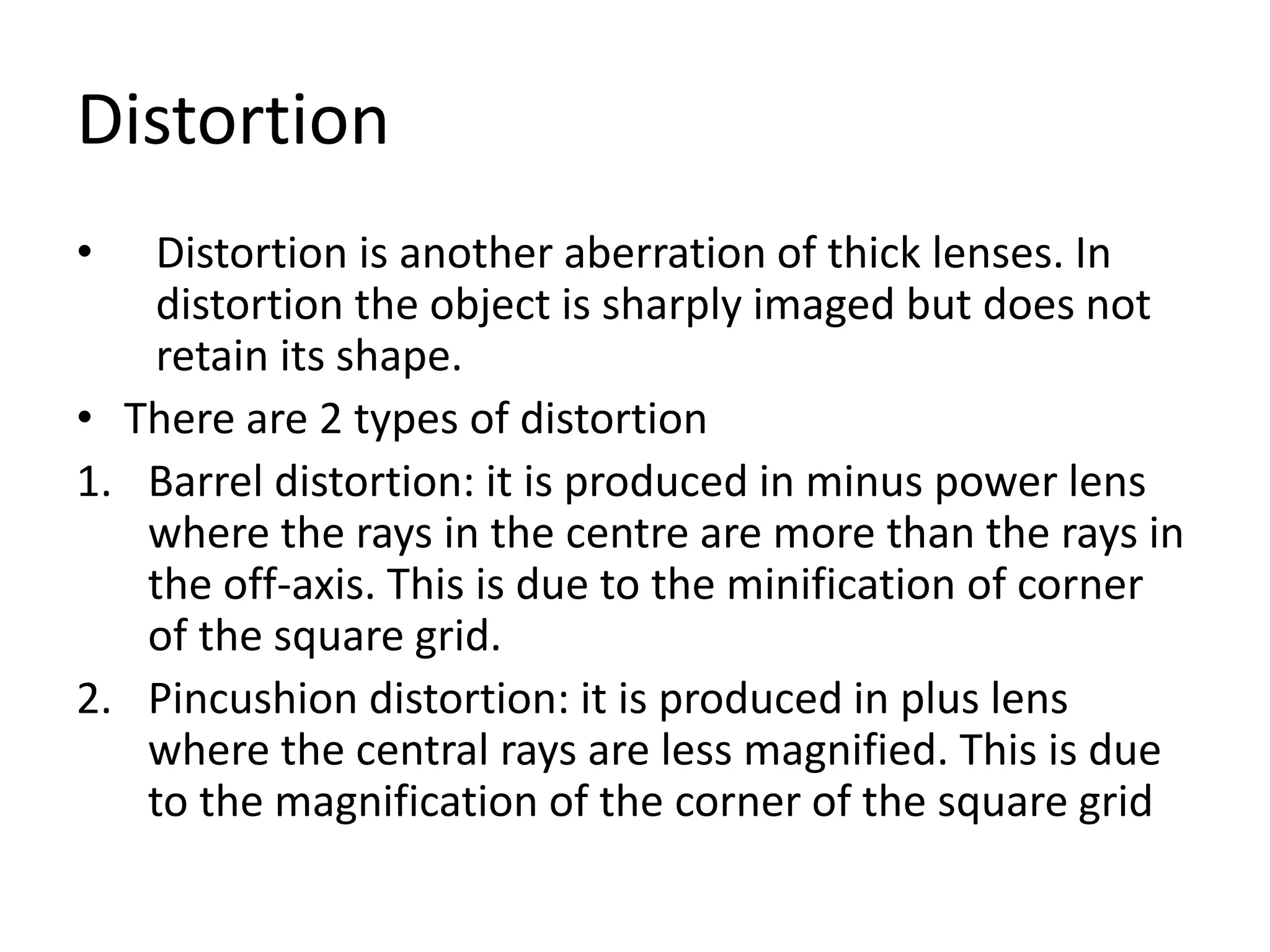 Ophthalmic lens aberrations | PPTX