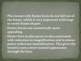Ophthalmic lens design | PPTX