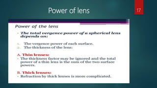 Ophthalmic lenses , image formation and Lensmaker's equation. | PPTX