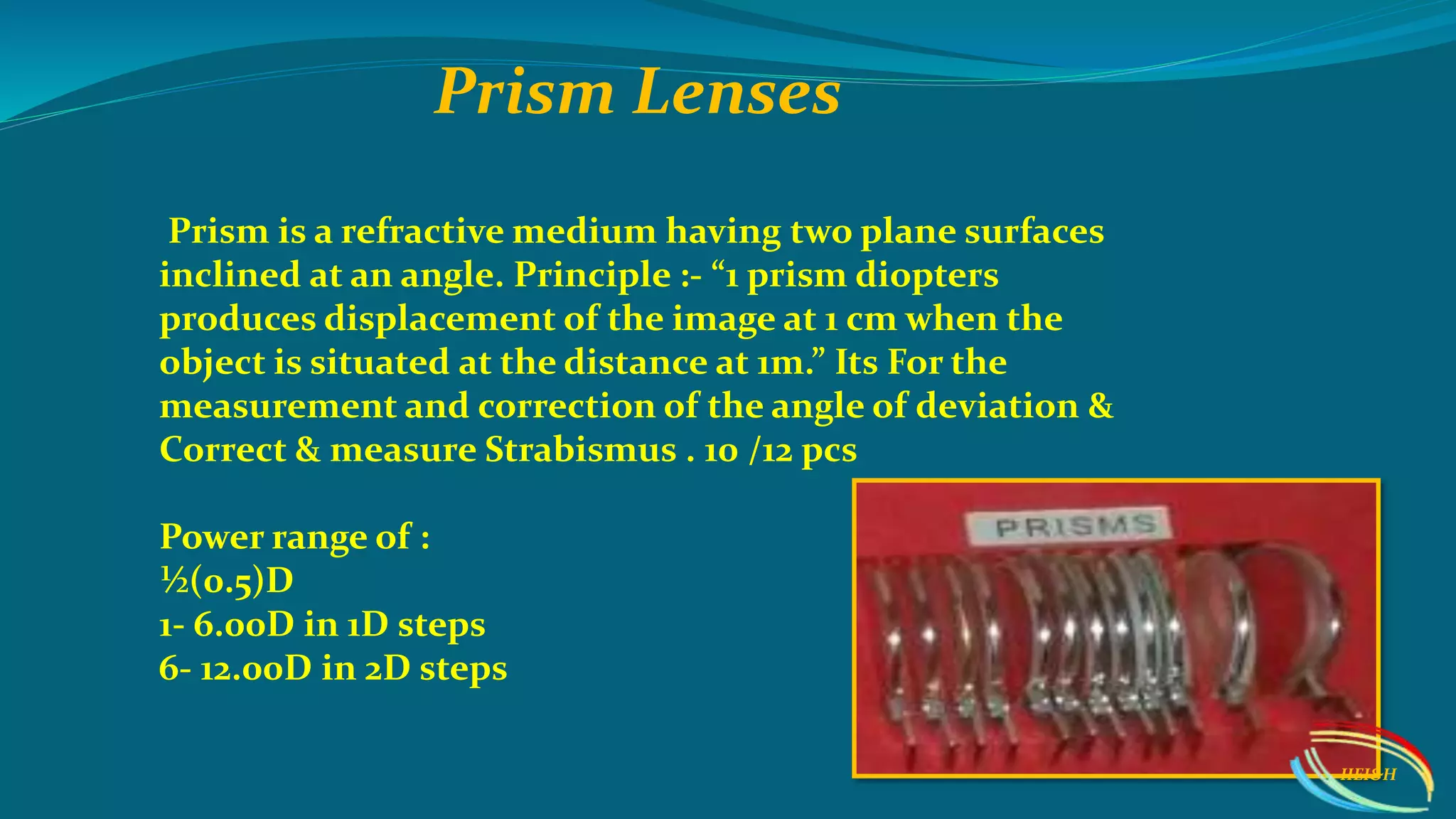 Ophthalmic lenses | PPTX
