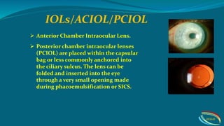 Ophthalmic lenses | PPTX