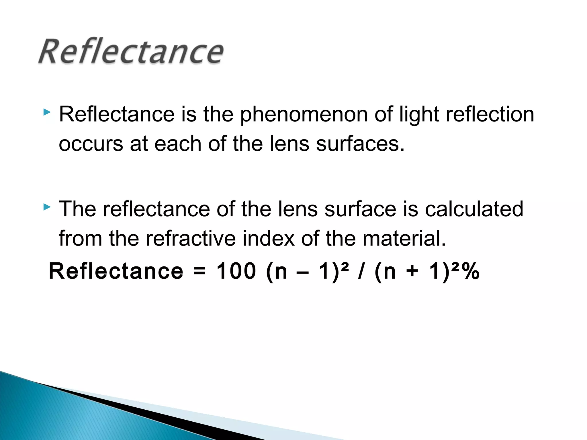 Ophthalmic lens material and design | PPT