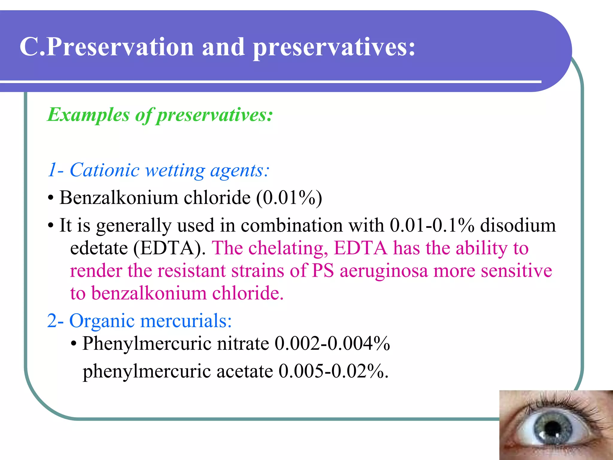 Ophthalmic preparations | PPT