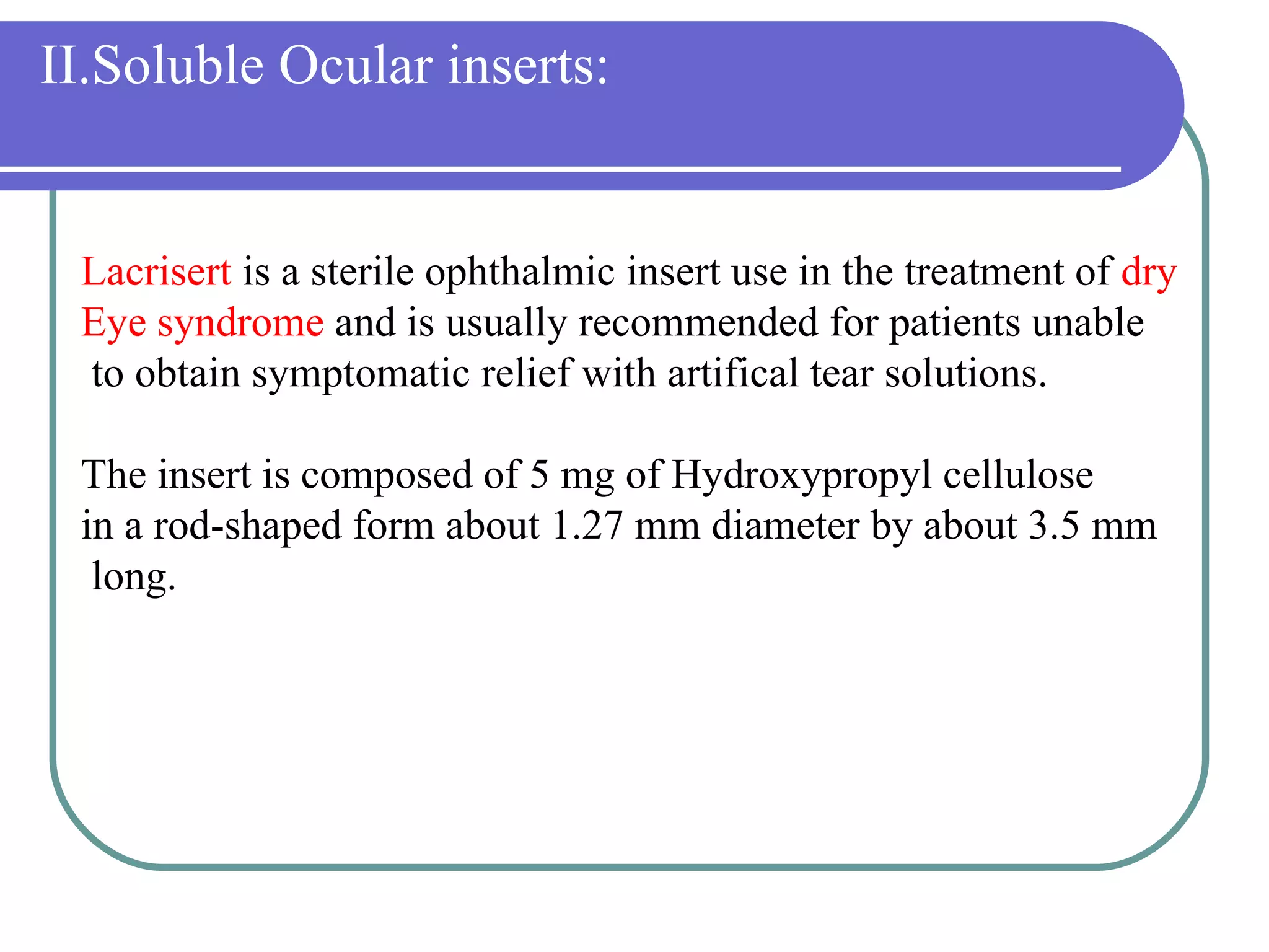 Ophthalmic preparations | PPT