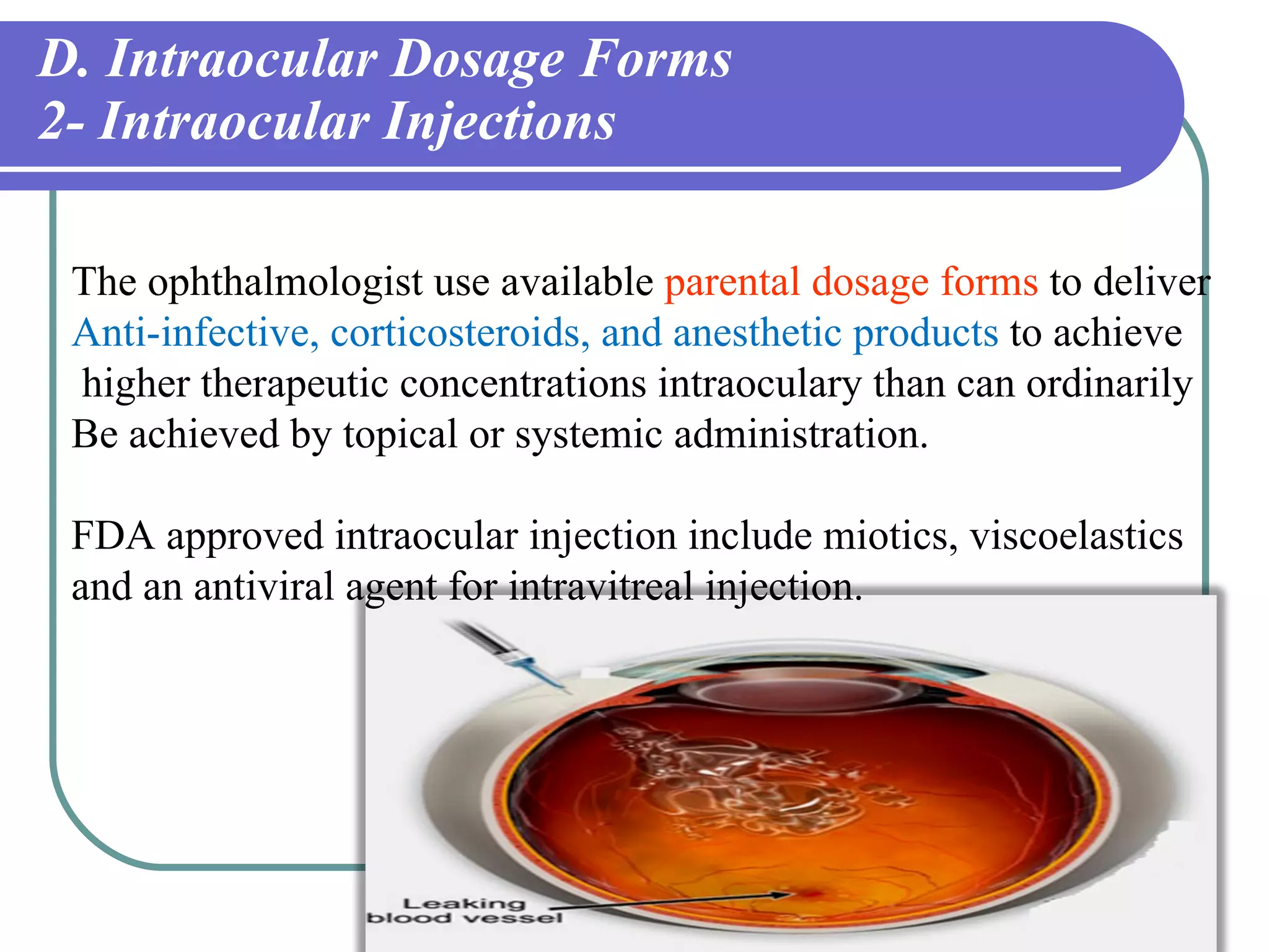 Ophthalmic preparations | PPT