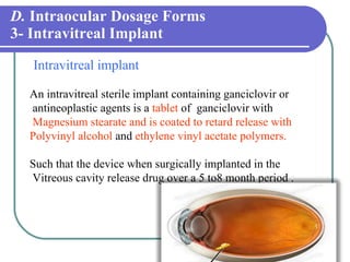 Ophthalmic preparations | PPT