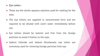 Ophthalmic Preparation | PPTX