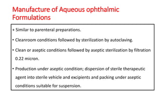 Ophthalmic preparations | PPTX