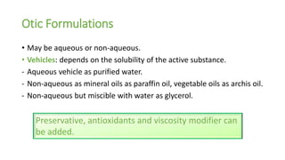 Ophthalmic preparations | PPTX
