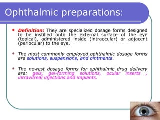Ophthalmic preparations2 | PPT
