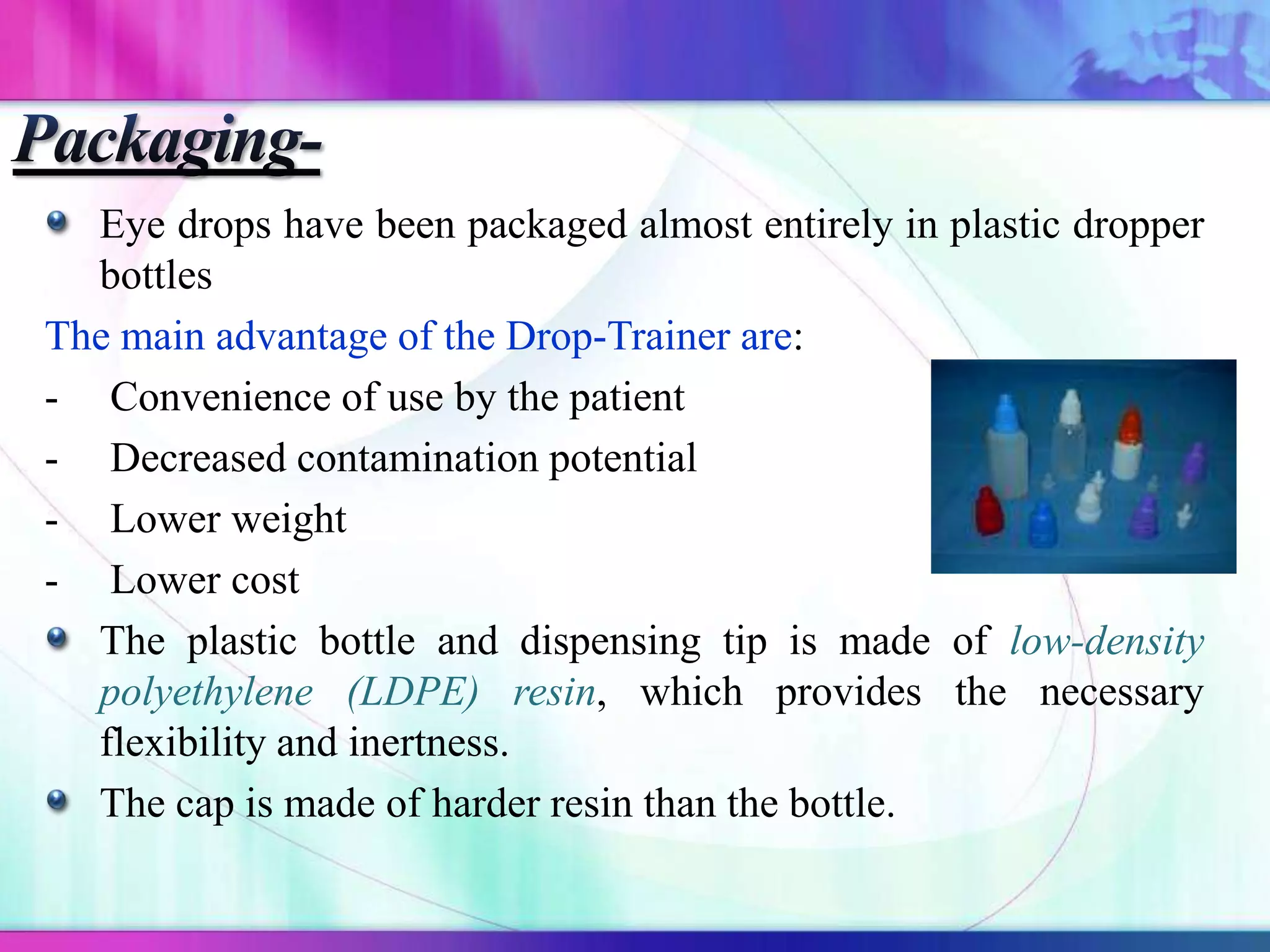 Ophthalmic dosage form: eye drops & ointment | PPTX