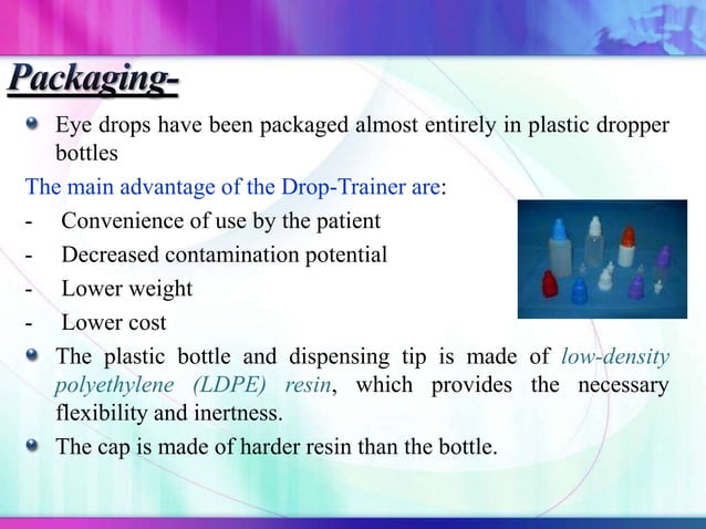 Ophthalmic dosage form: eye drops & ointment | PPTX