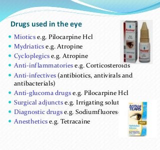 Introduction to Ophthalmic products | PPTX