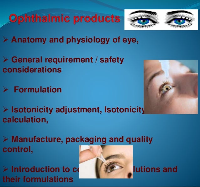 Introduction to Ophthalmic products | PPTX
