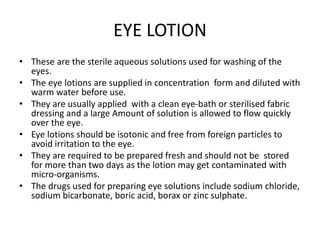 Ophthalmics | PPTX