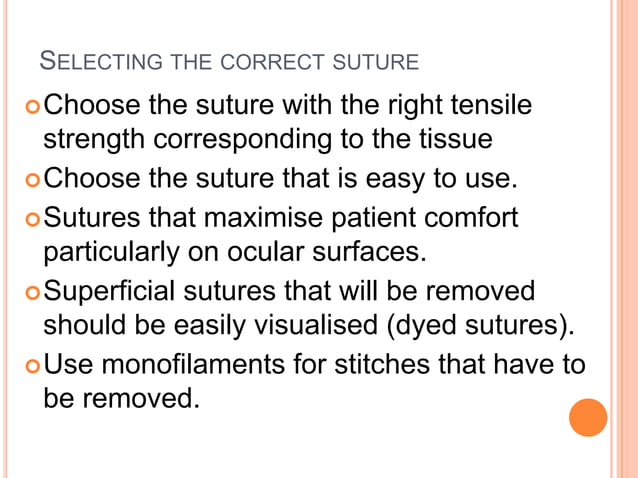 Ophthalmic Sutures and needles.pptx | Needlework | Arts and Crafts